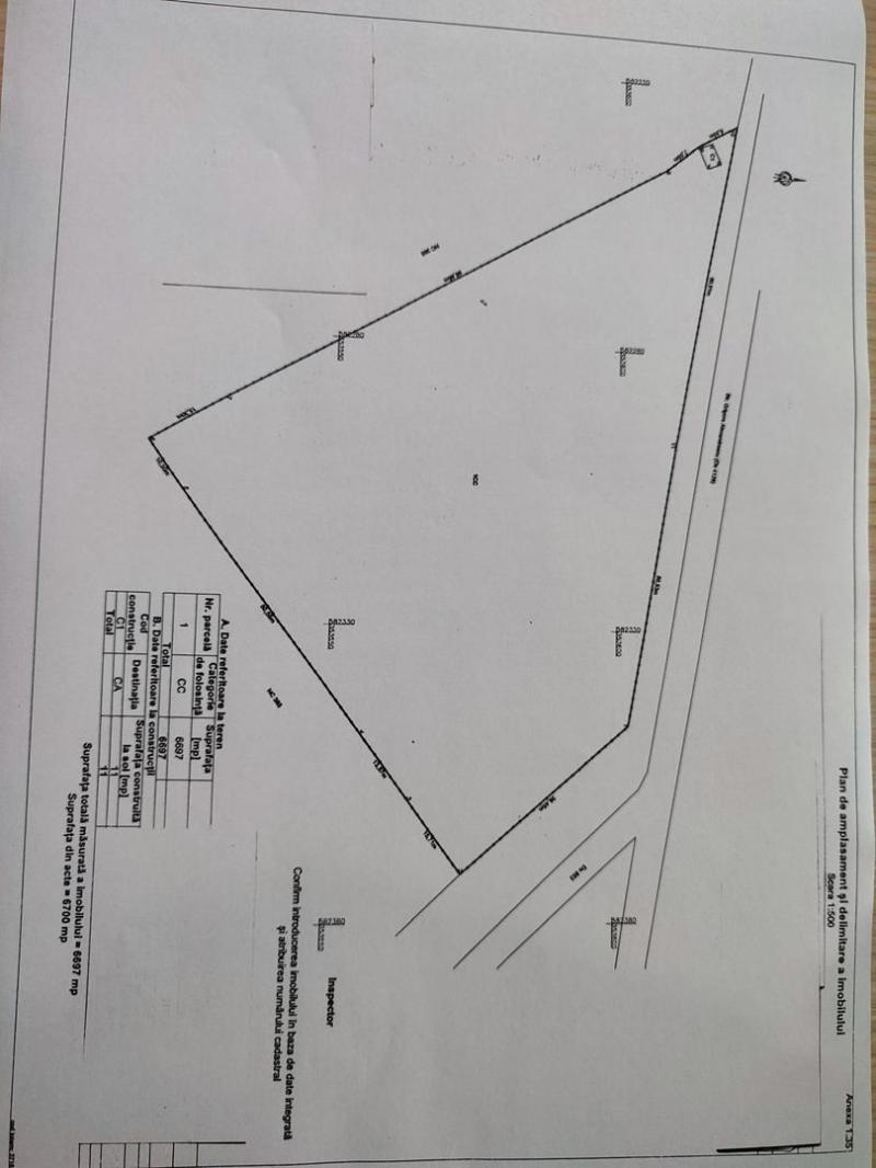 Teren intravilan de vanzare Peris, Ilfov | 6697 mp | Deschidere 200 ml ...